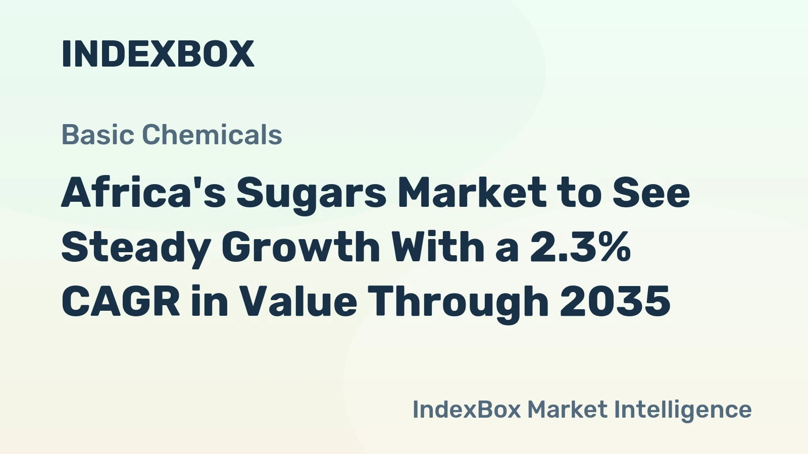 Africa's Sugars Market to See Steady Growth With a 2.3% CAGR in Value Through 2035