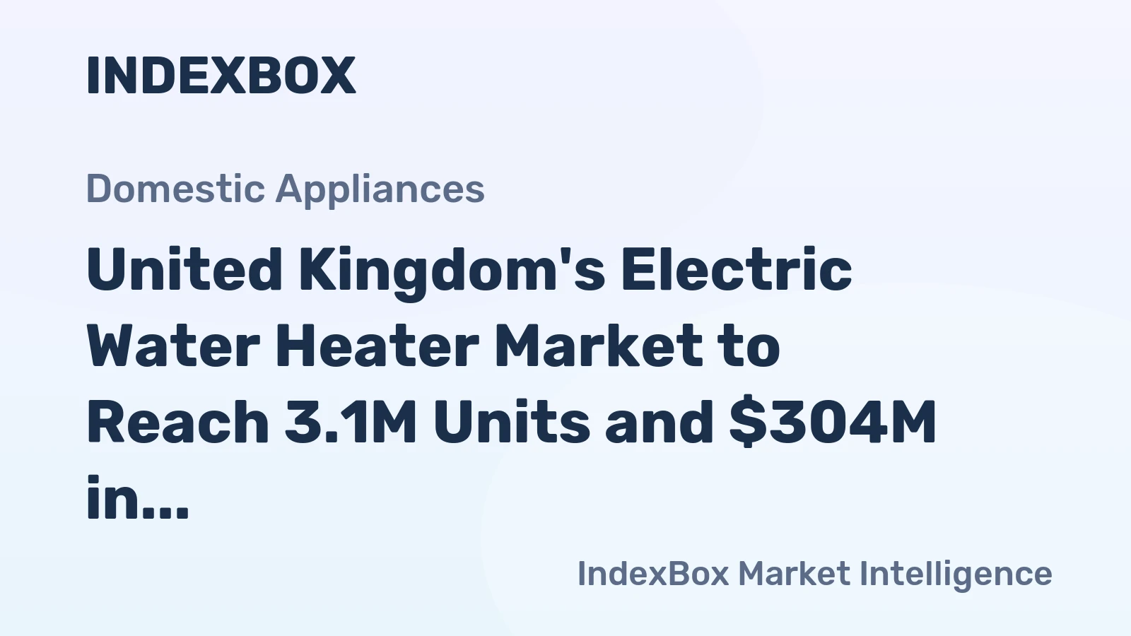 United Kingdom's Electric Water Heater Market to Reach 3.1M Units and $304M in Value by 2035