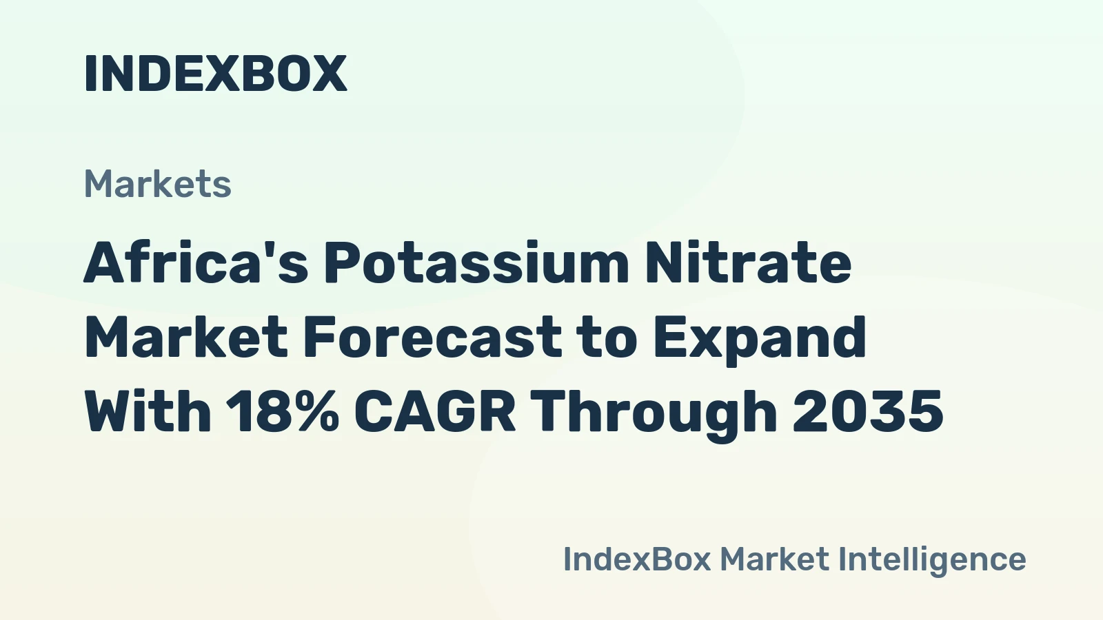Africa's Potassium Nitrate Market Forecast to Expand With 18% CAGR Through 2035