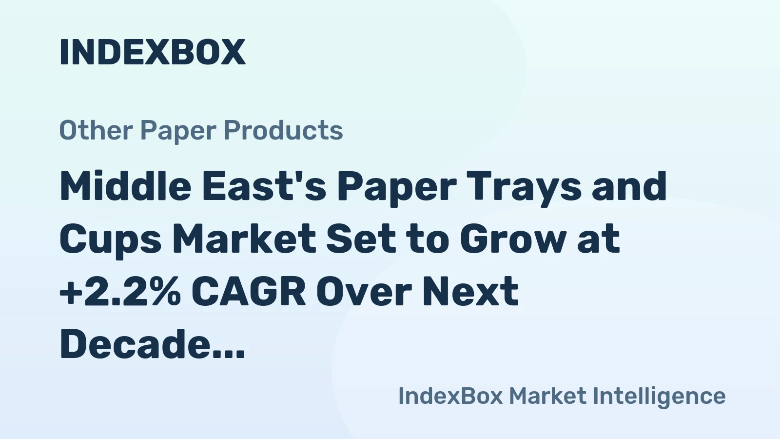 Middle East's Paper Trays and Cups Market Set to Grow at +2.2% CAGR Over Next Decade