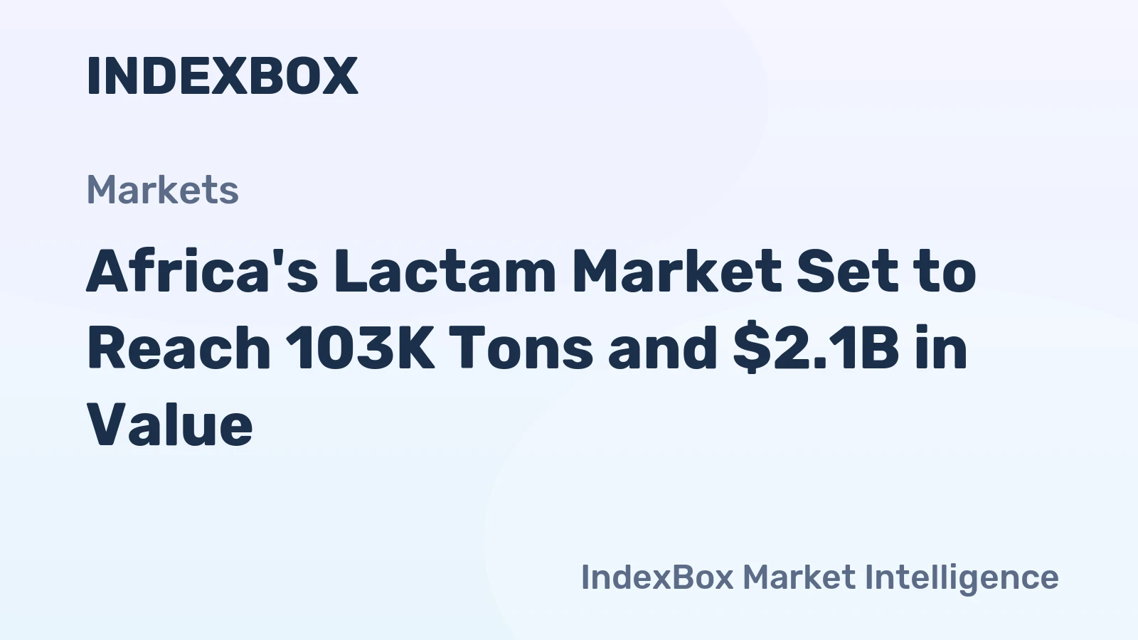 Africa's Lactam Market Set to Reach 103K Tons and $2.1B in Value