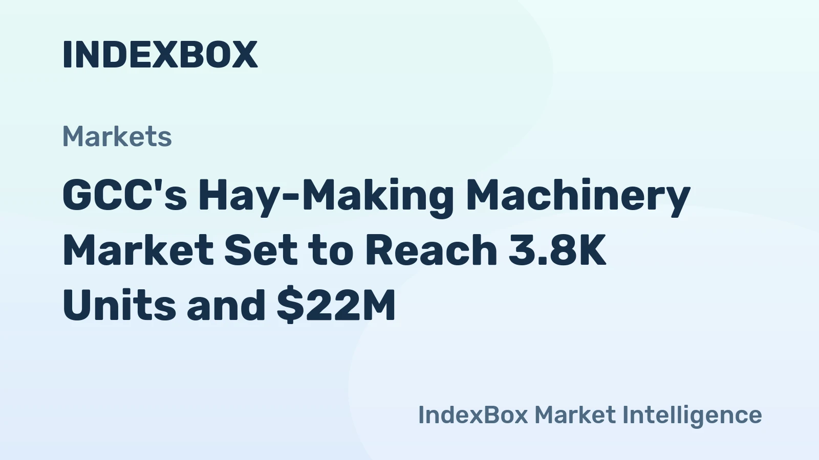 GCC's Hay-Making Machinery Market Set to Reach 3.8K Units and $22M