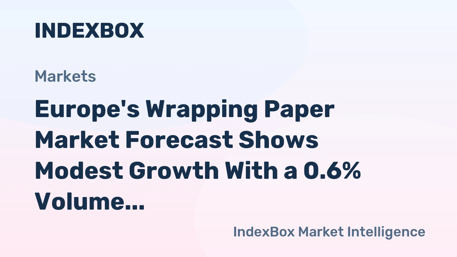 Europe's Wrapping Paper Market Forecast Shows Modest Growth With a 0.6% Volume CAGR Through 2035