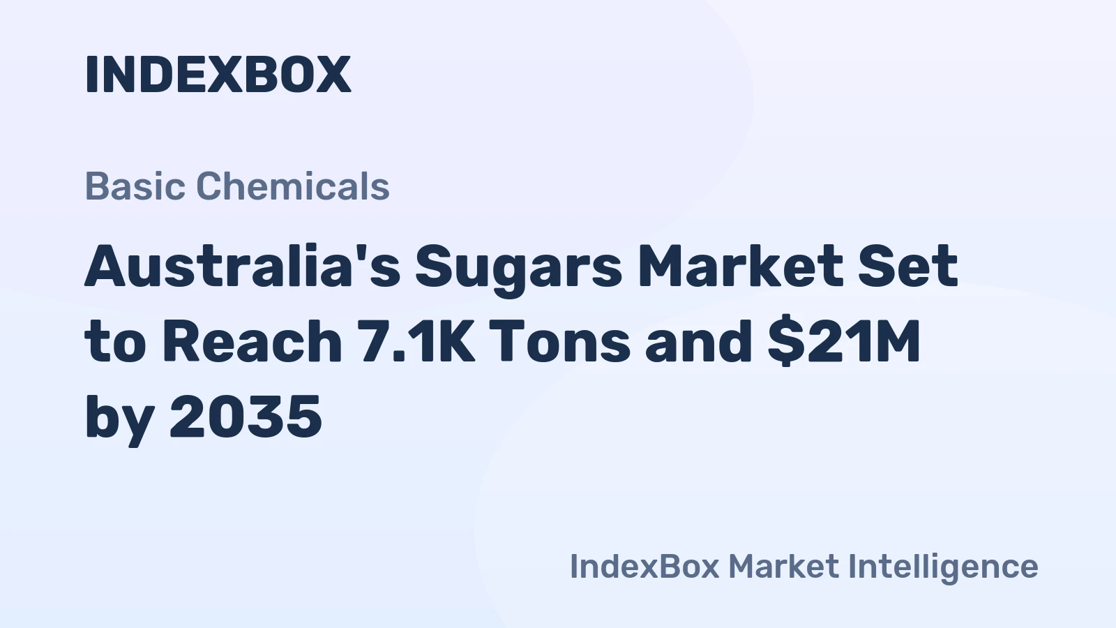 Australia's Sugars Market Set to Reach 7.1K Tons and $21M by 2035