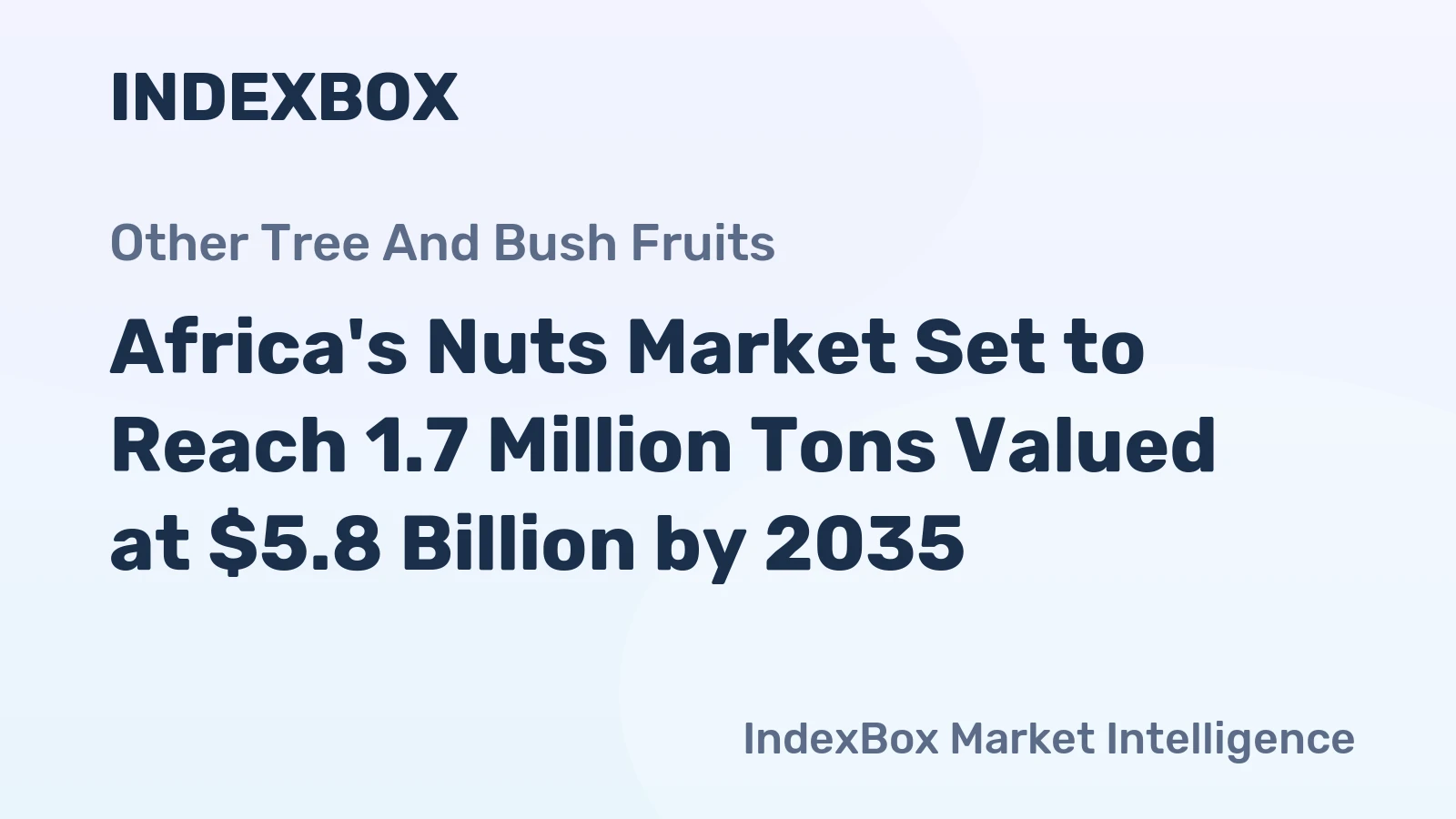 Africa's Nuts Market Set to Reach 1.7 Million Tons Valued at $5.8 Billion by 2035