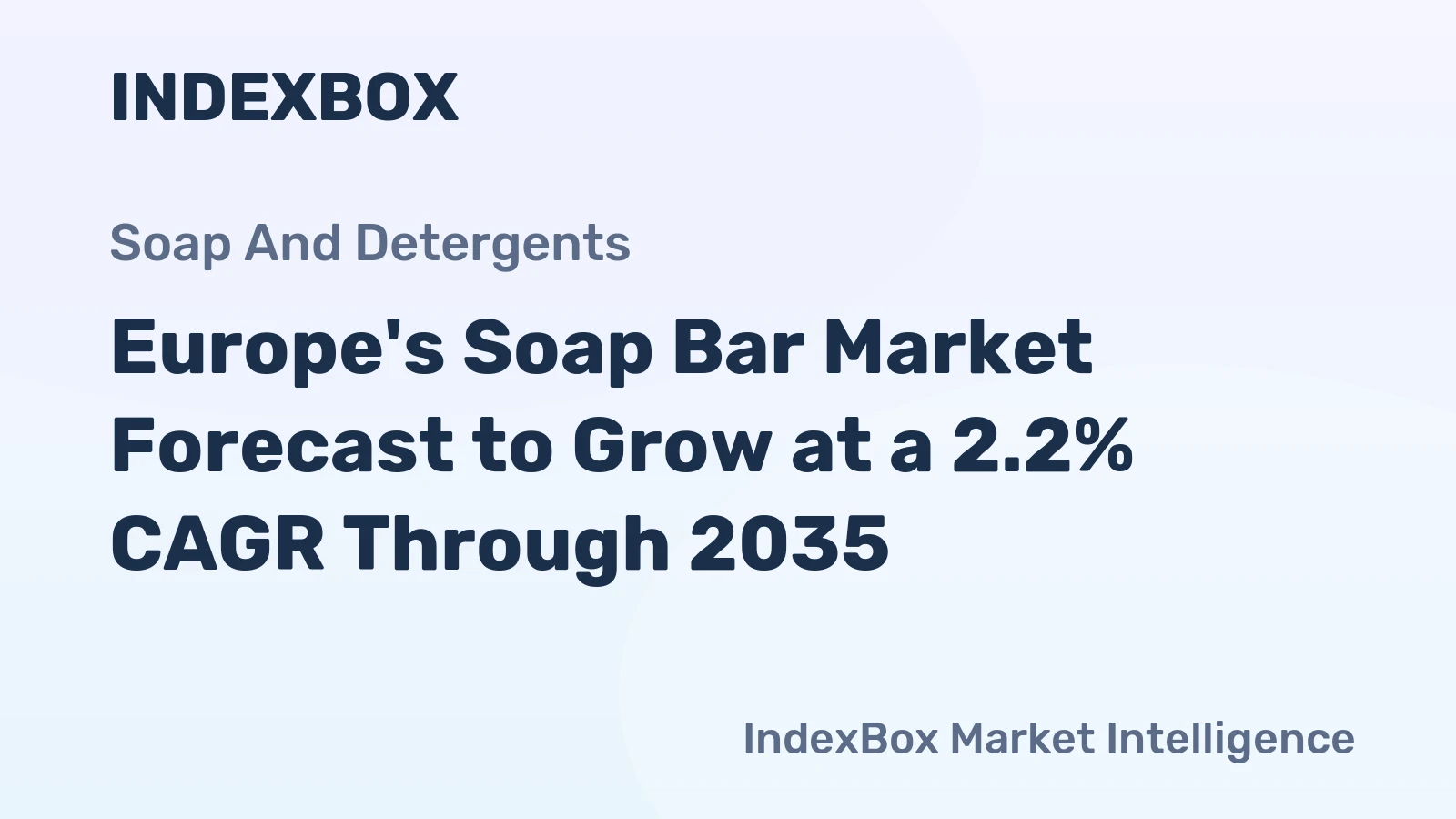 Europe's Soap Bar Market Forecast to Grow at a 2.2% CAGR Through 2035