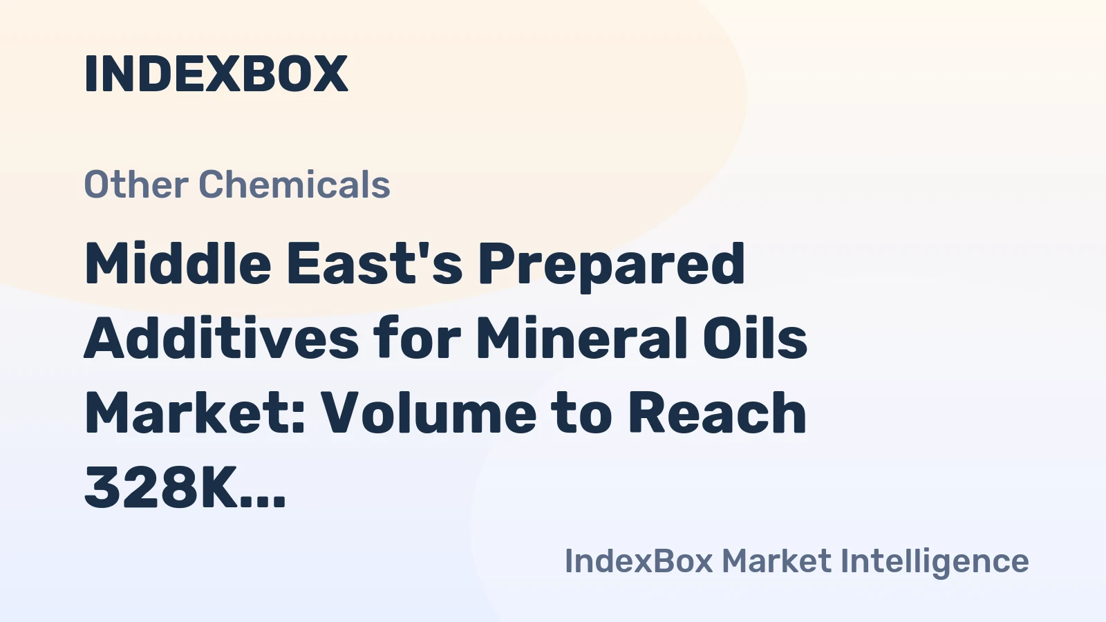 Middle East's Prepared Additives for Mineral Oils Market: Volume to Reach 328K Tons and Value to Hit $1.4B by 2035