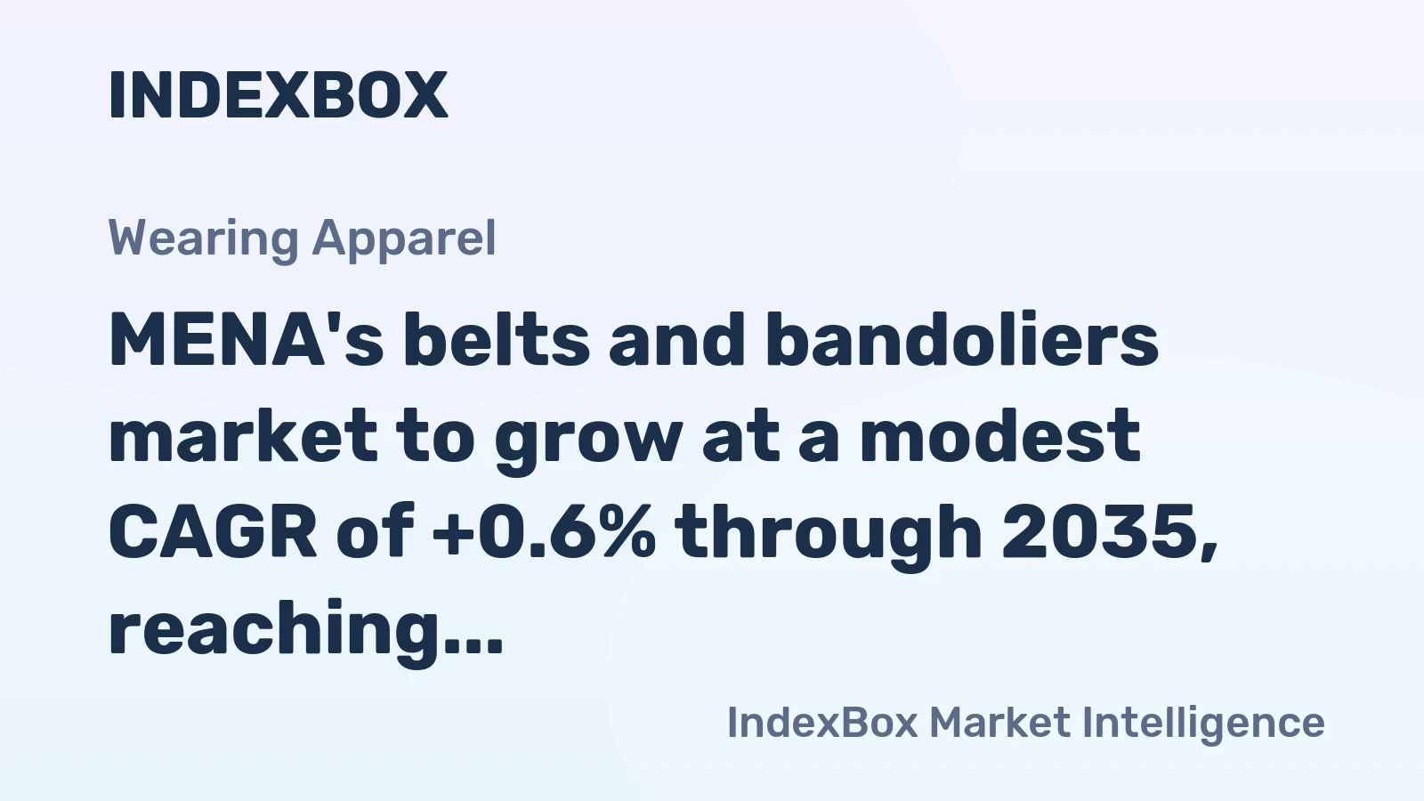 MENA's belts and bandoliers market to grow at a modest CAGR of +0.6% through 2035, reaching 29M units, driven by sustained regional demand.