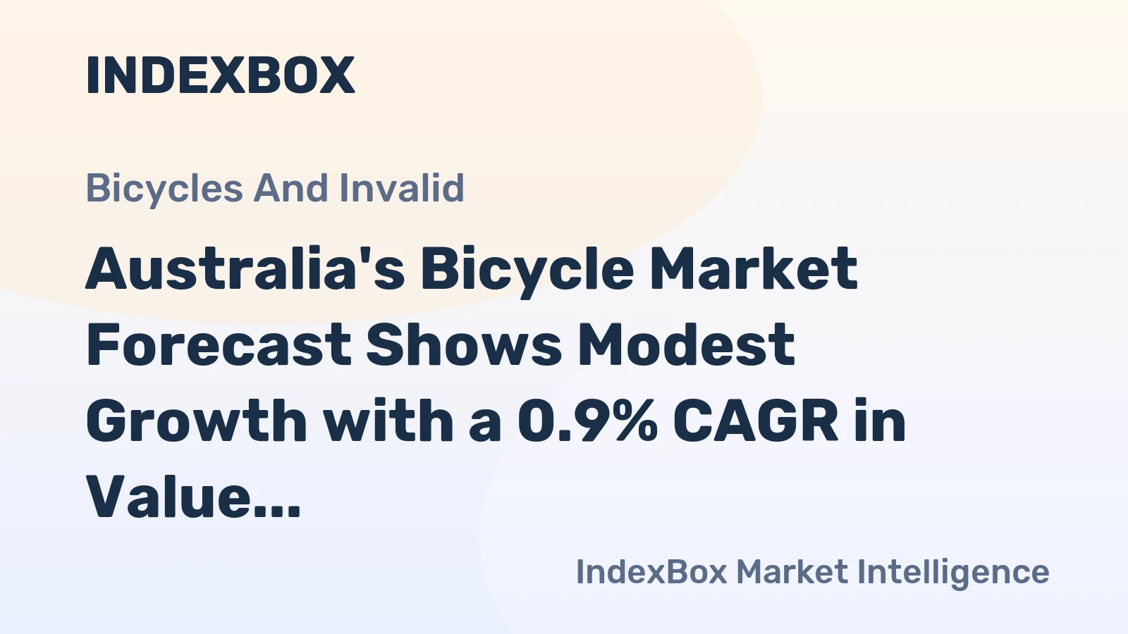 Australia's Bicycle Market Forecast Shows Modest Growth with a 0.9% CAGR in Value Through 2035