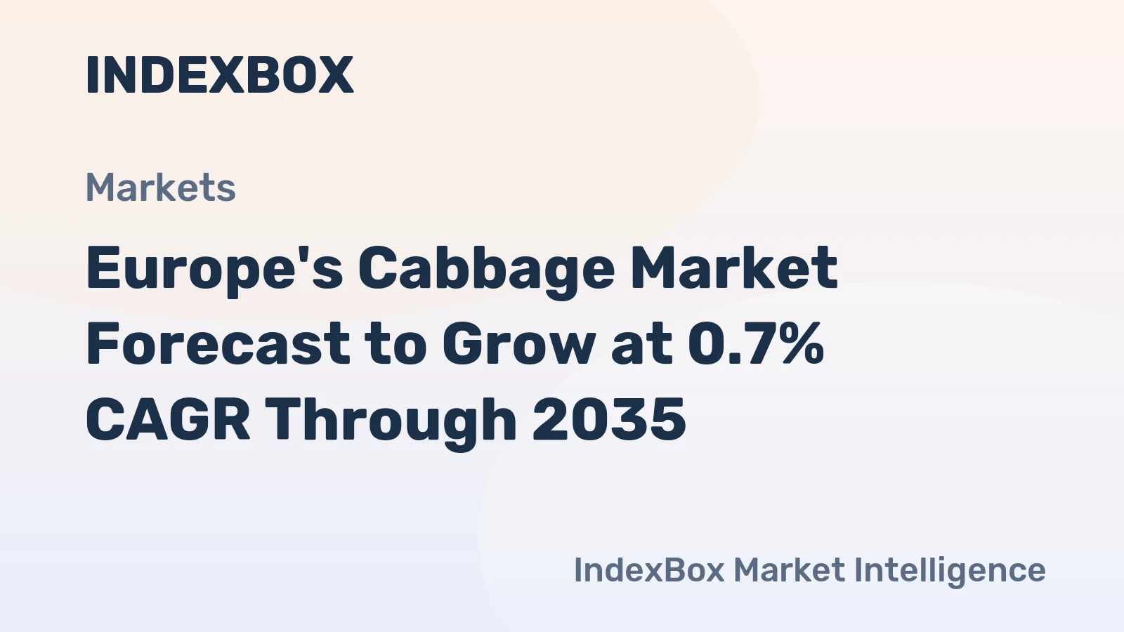 Europe's Cabbage Market Forecast to Grow at 0.7% CAGR Through 2035