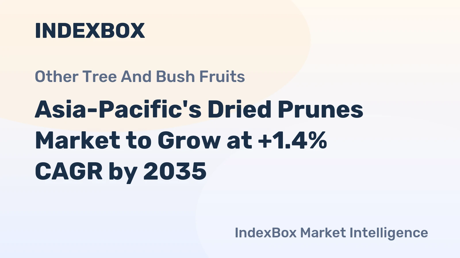 Asia-Pacific's Dried Prunes Market to Grow at +1.4% CAGR by 2035