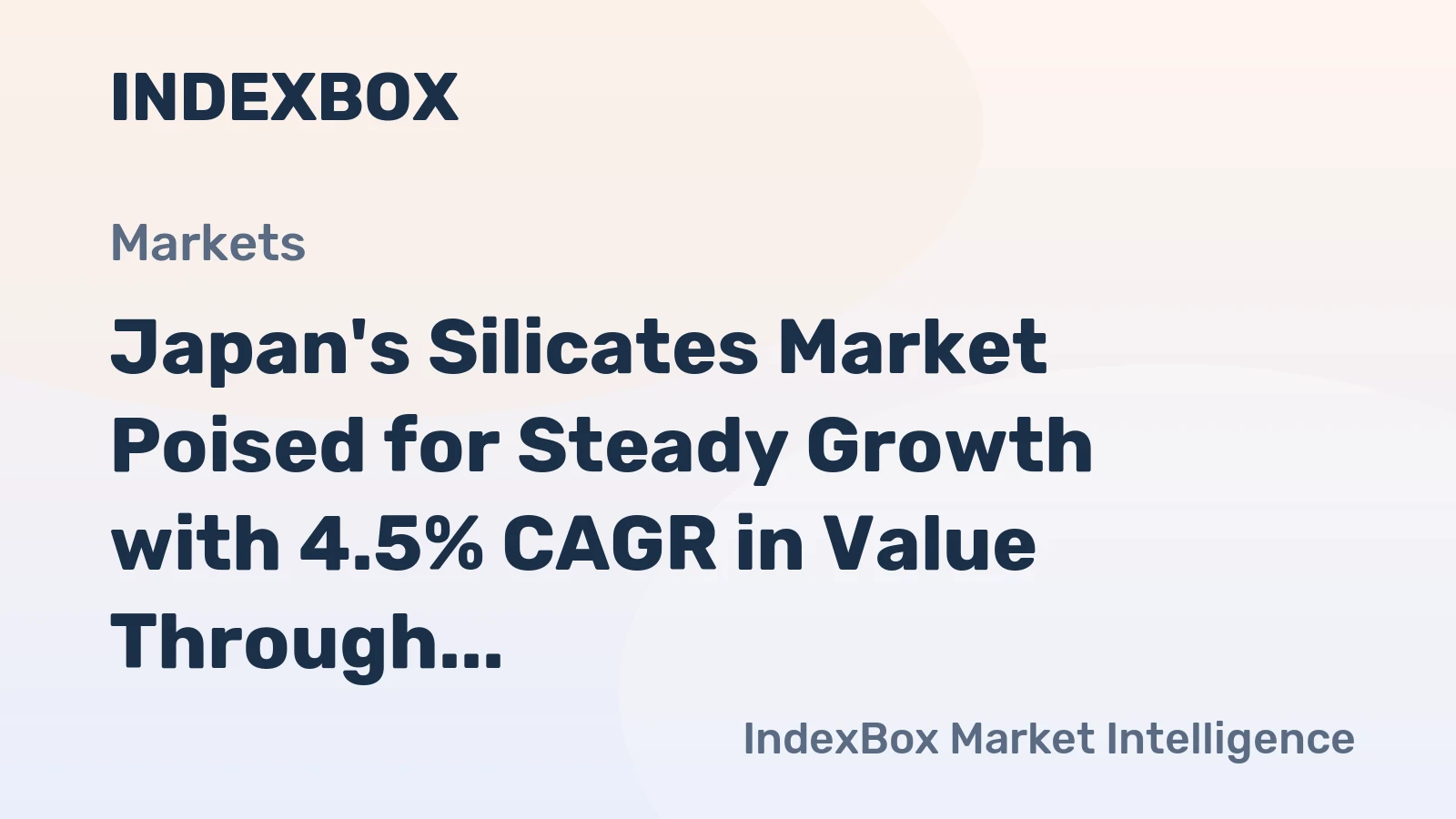 Japan's Silicates Market Poised for Steady Growth with 4.5% CAGR in Value Through 2035