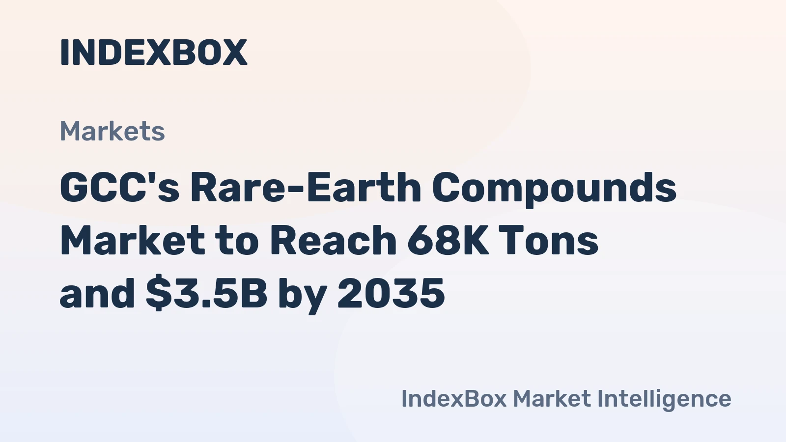 GCC's Rare-Earth Compounds Market to Reach 68K Tons and $3.5B by 2035