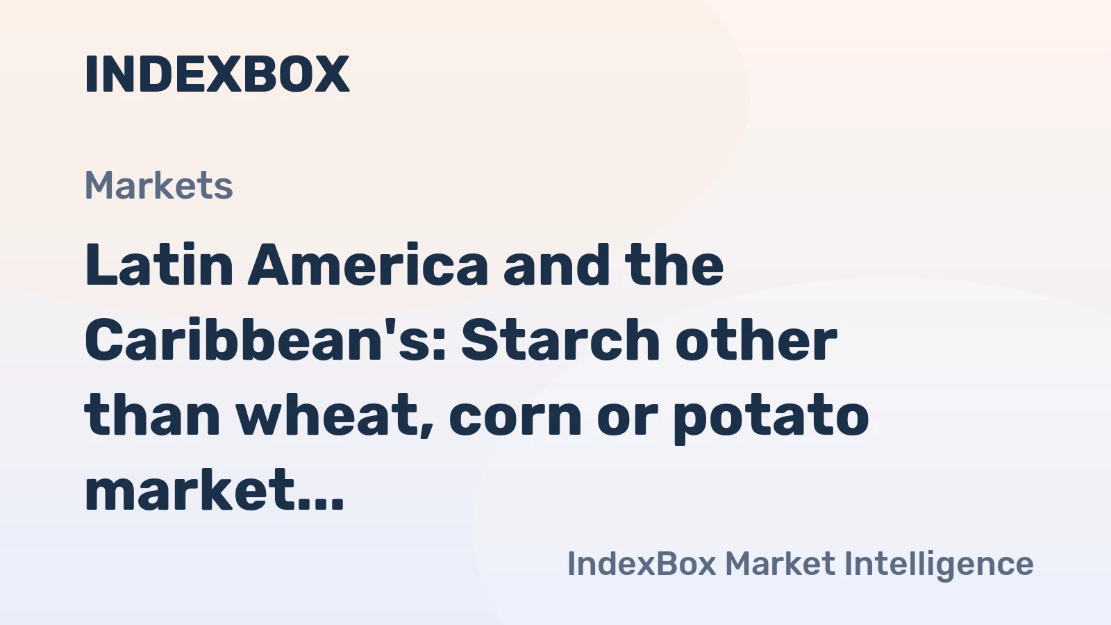 Latin America and the Caribbean's: Starch other than wheat, corn or potato market to grow at a decelerating CAGR of +1.7%, reaching 215K tons by 2035.