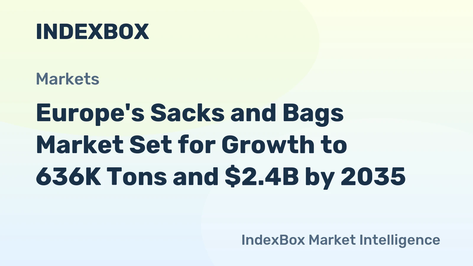 Europe's Sacks and Bags Market Set for Growth to 636K Tons and $2.4B by 2035