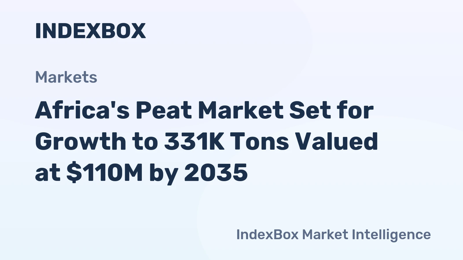 Africa's Peat Market Set for Growth to 331K Tons Valued at $110M by 2035
