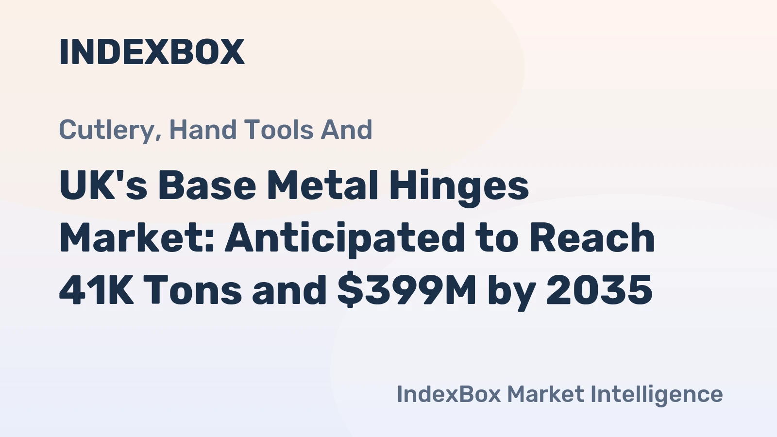 UK's Base Metal Hinges Market: Anticipated to Reach 41K Tons and $399M by 2035