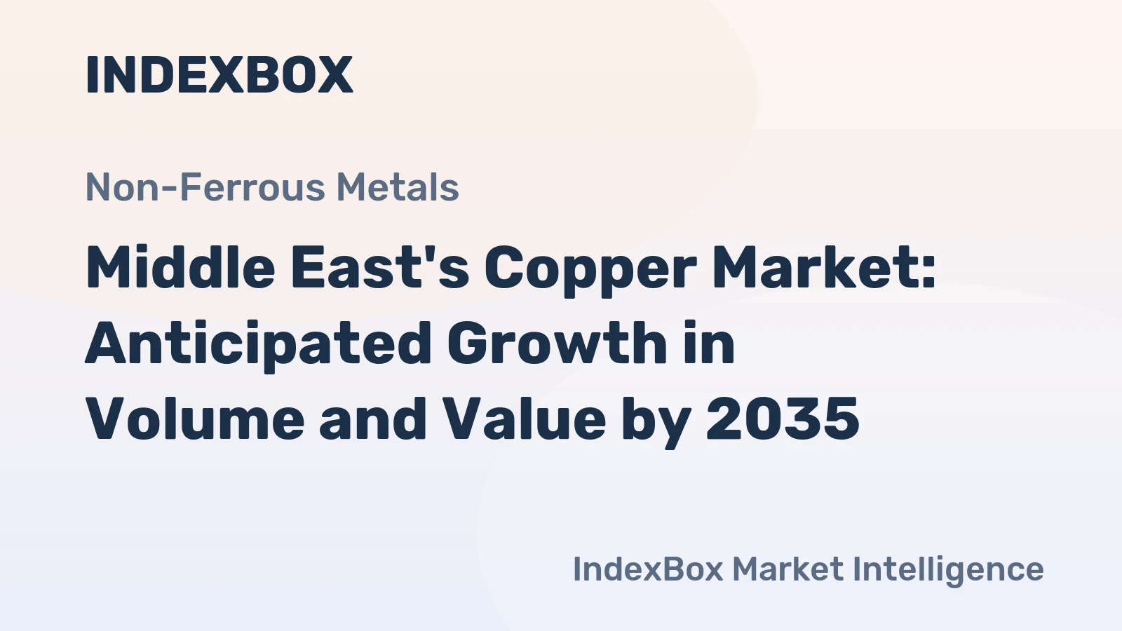 Middle East's Copper Market: Anticipated Growth in Volume and Value by 2035