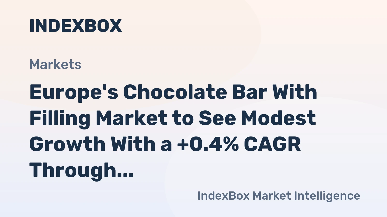 Europe's Chocolate Bar With Filling Market to See Modest Growth With a +0.4% CAGR Through 2035