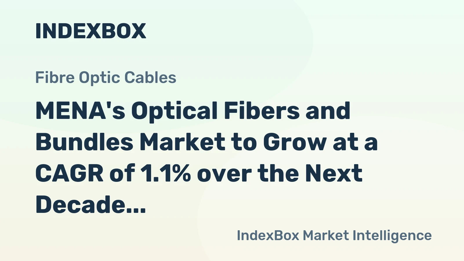 MENA's Optical Fibers and Bundles Market to Grow at a CAGR of 1.1% over the Next Decade
