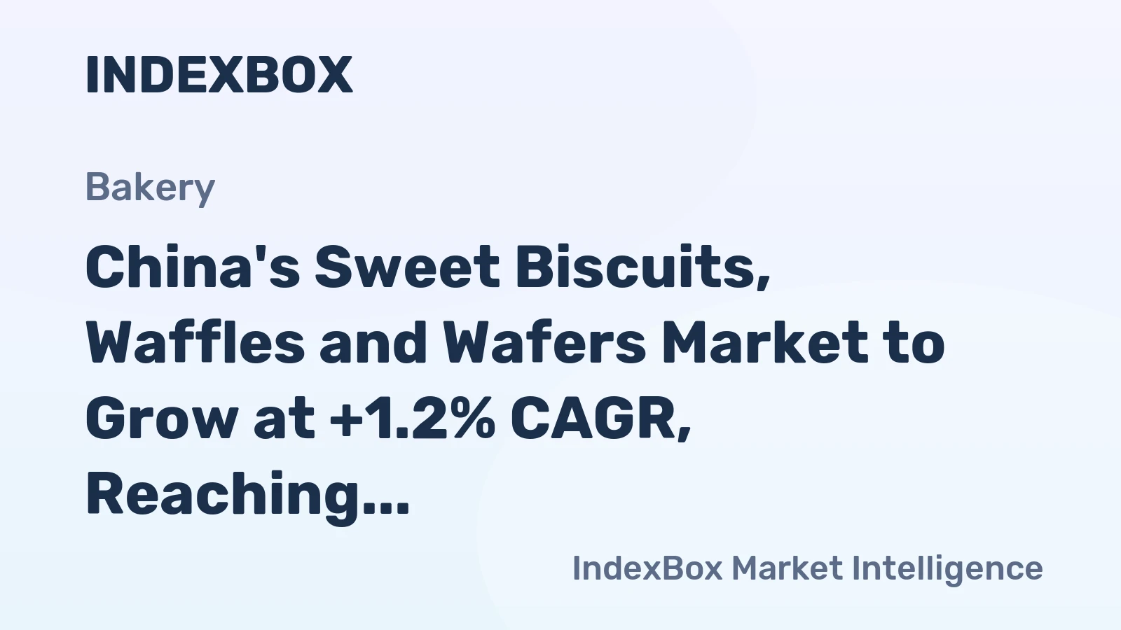China's Sweet Biscuits, Waffles and Wafers Market to Grow at +1.2% CAGR, Reaching 6.2M tons by 2035