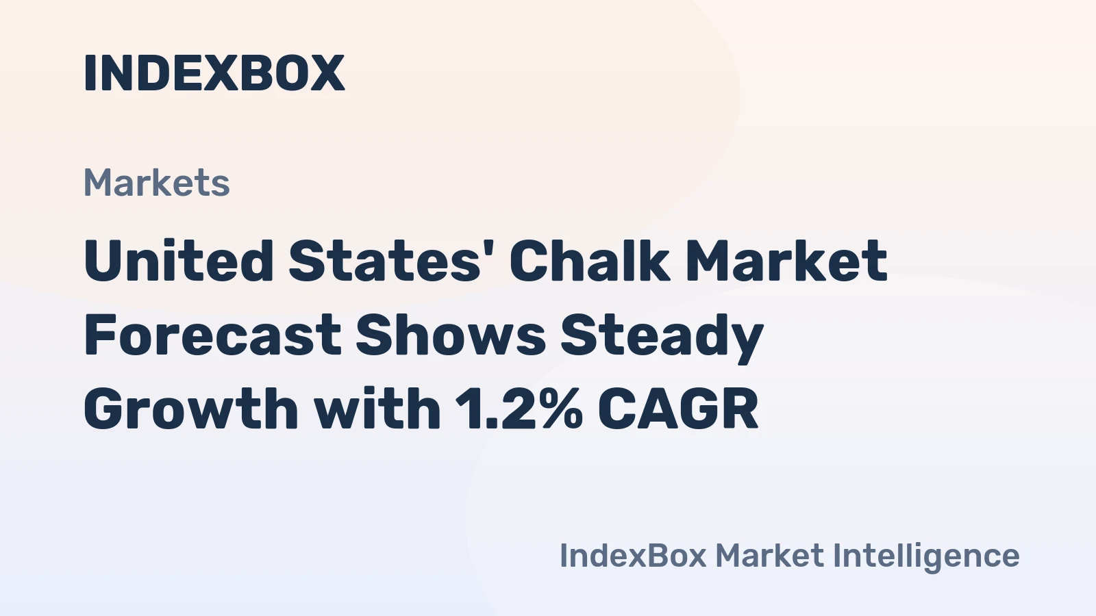 United States' Chalk Market Forecast Shows Steady Growth with 1.2% CAGR