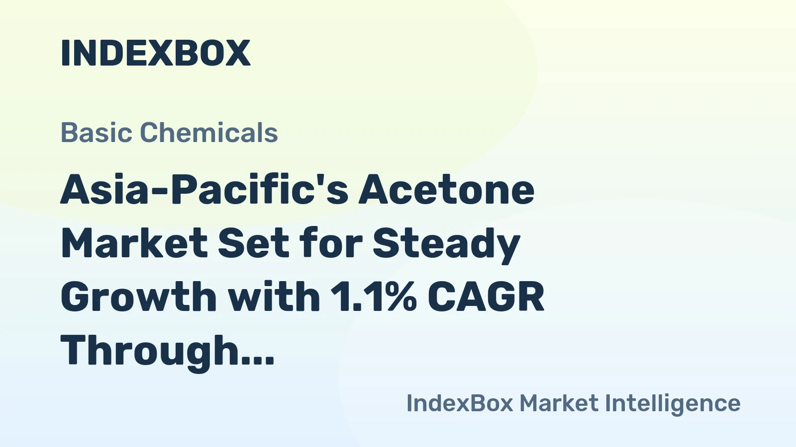Asia-Pacific's Acetone Market Set for Steady Growth with 1.1% CAGR Through 2035