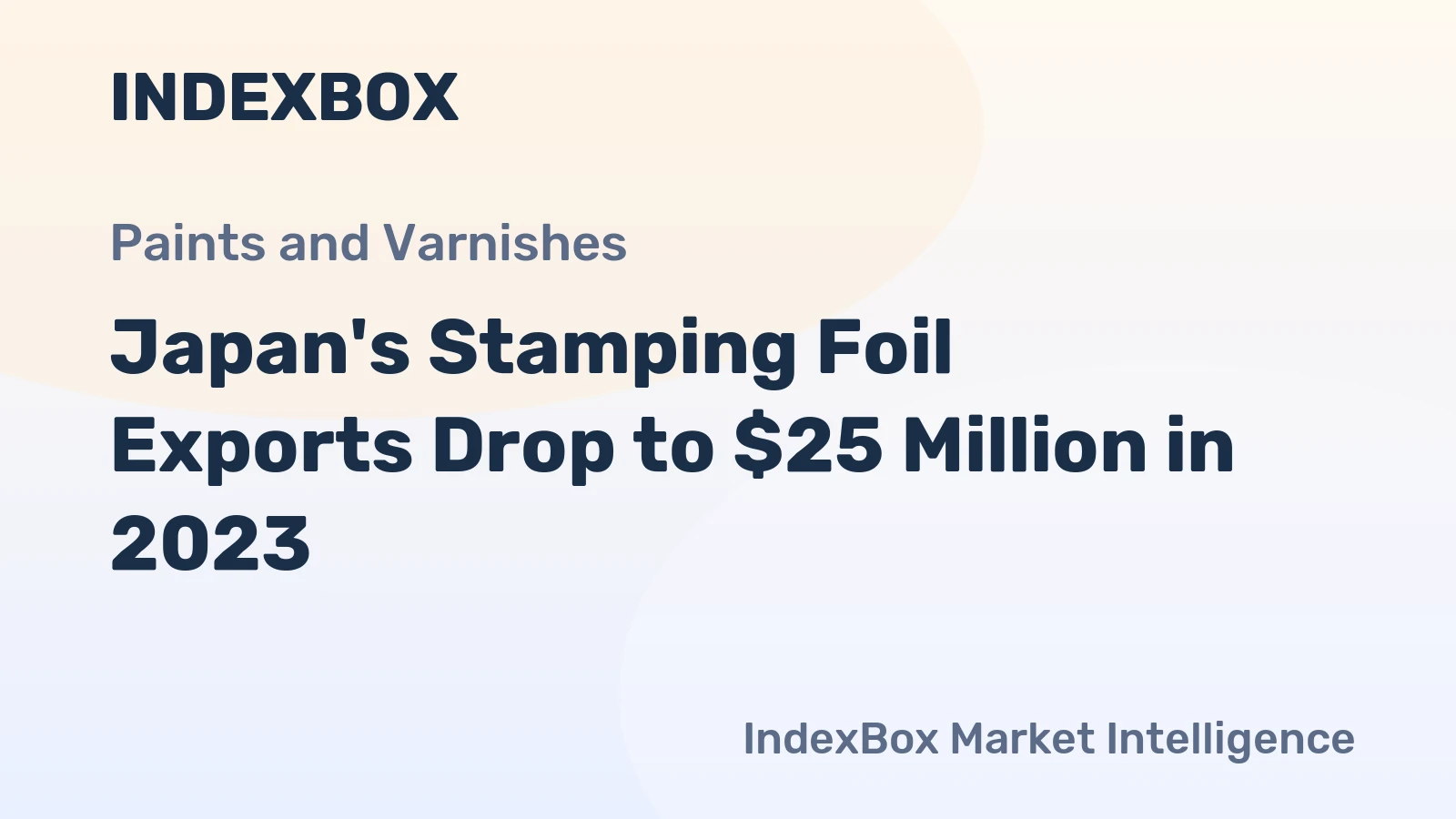Japan's Stamping Foil Exports Drop to $25 Million in 2023