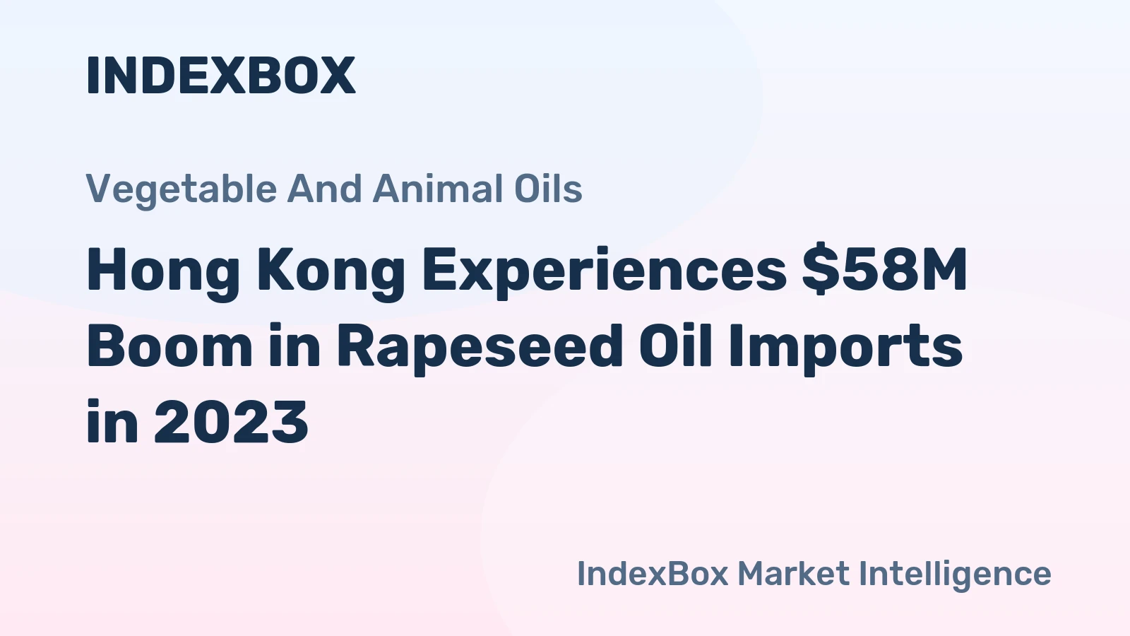Hong Kong Experiences $58M Boom in Rapeseed Oil Imports in 2023