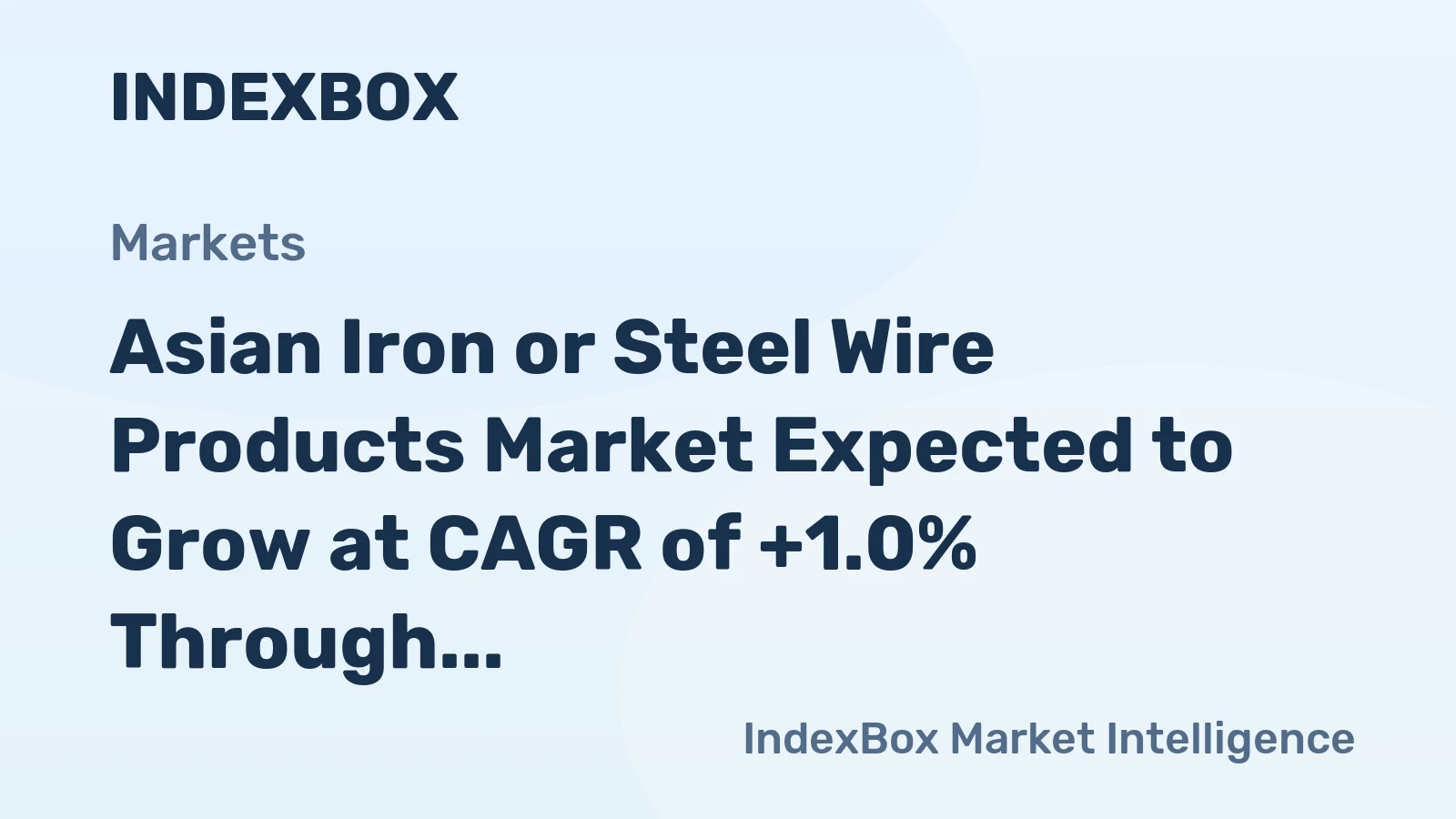 Asian Iron or Steel Wire Products Market Expected to Grow at CAGR of +1.0% Through 2035