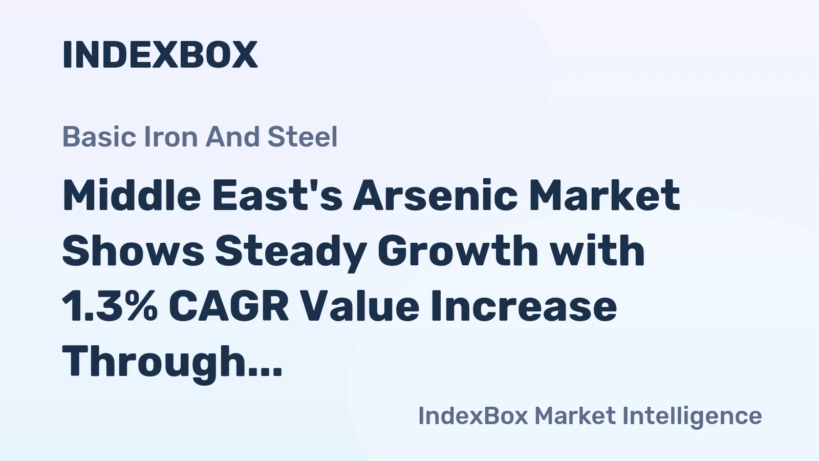 Middle East's Arsenic Market Shows Steady Growth with 1.3% CAGR Value Increase Through 2035
