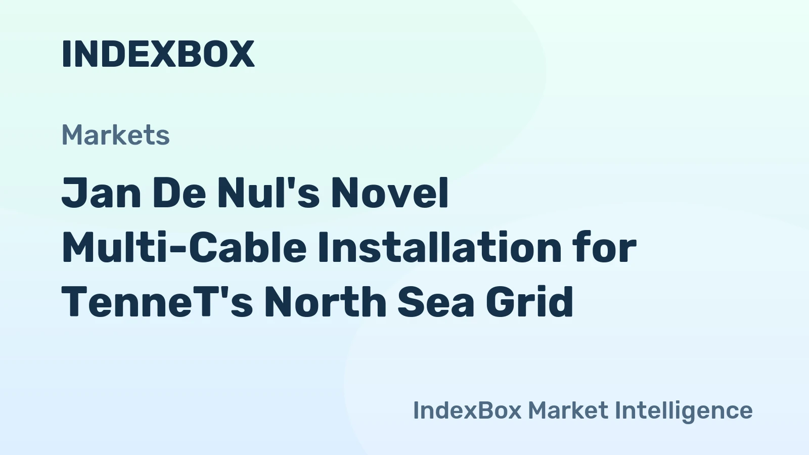 Jan De Nul's Novel Multi-Cable Installation for TenneT's North Sea Grid