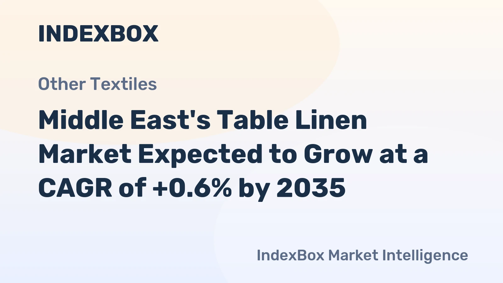 Middle East's Table Linen Market Expected to Grow at a CAGR of +0.6% by 2035