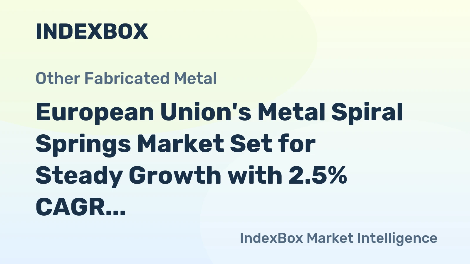 European Union's Metal Spiral Springs Market Set for Steady Growth with 2.5% CAGR in Value