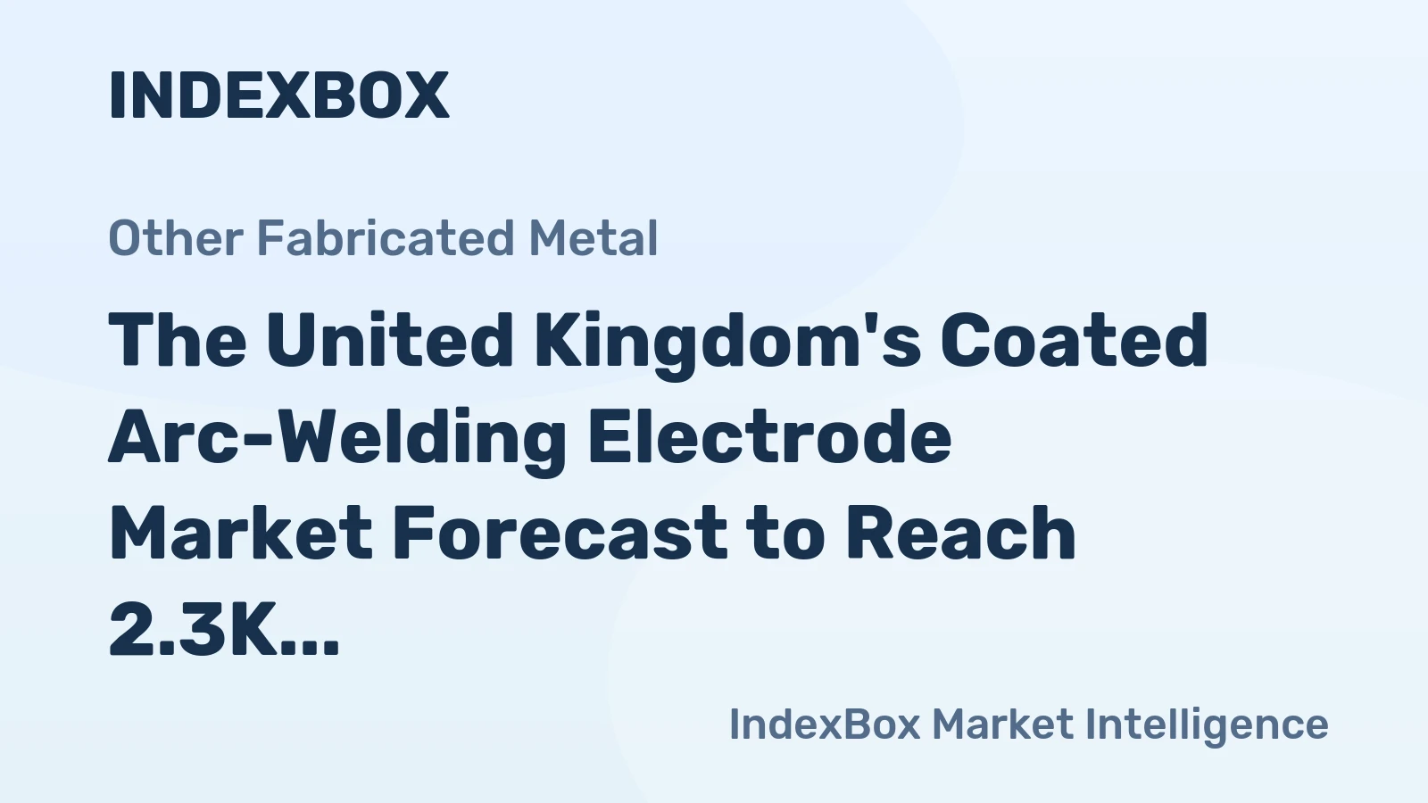 The United Kingdom's Coated Arc-Welding Electrode Market Forecast to Reach 2.3K Tons and $13M by 2035 After Period of Decline