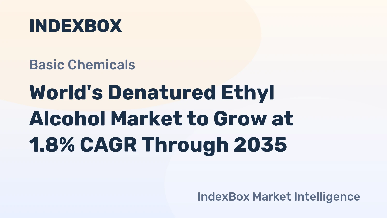 World's Denatured Ethyl Alcohol Market to Grow at 1.8% CAGR Through 2035