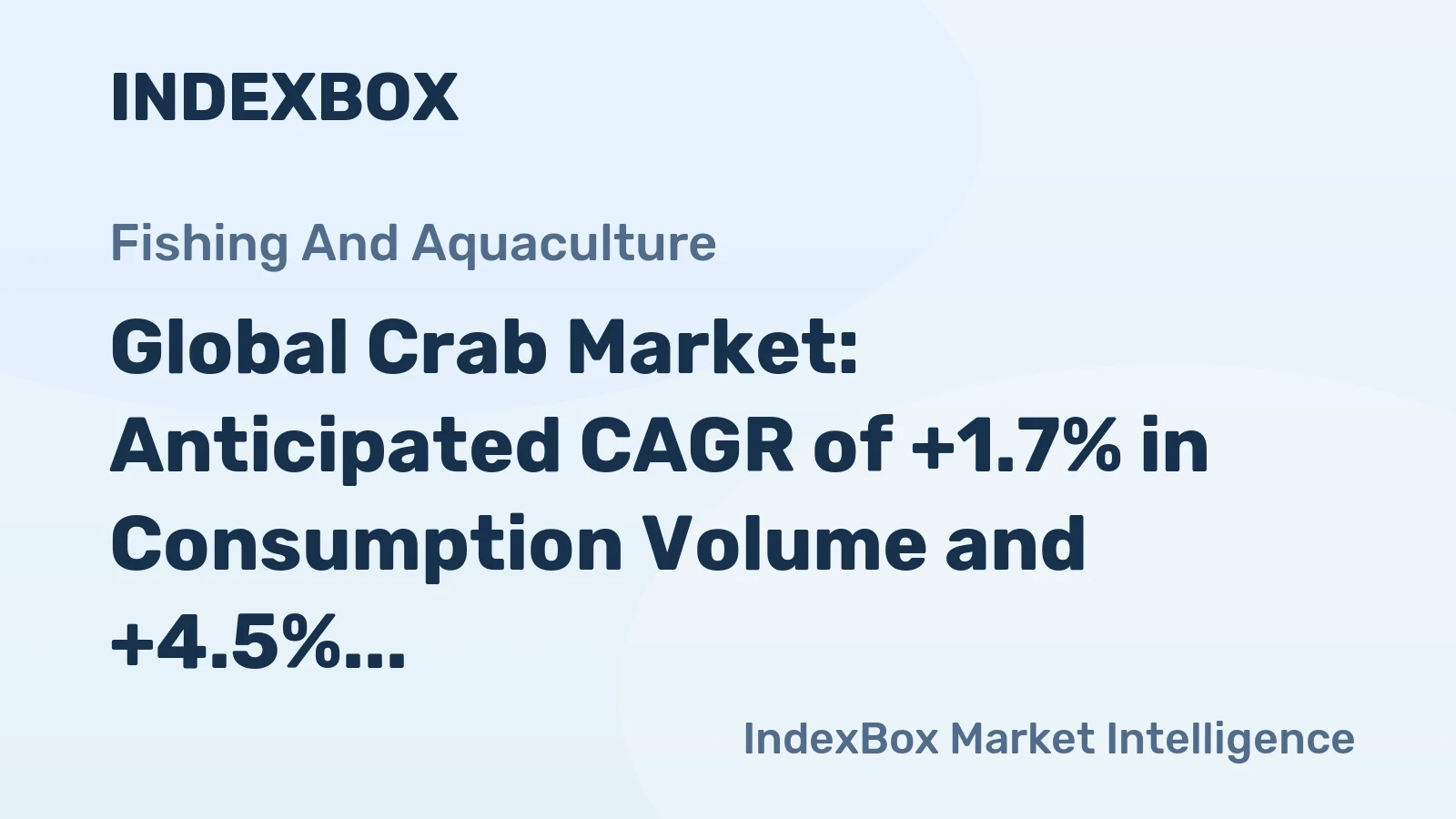 Global Crab Market: Anticipated CAGR of +1.7% in Consumption Volume and +4.5% in Market Value by 2035