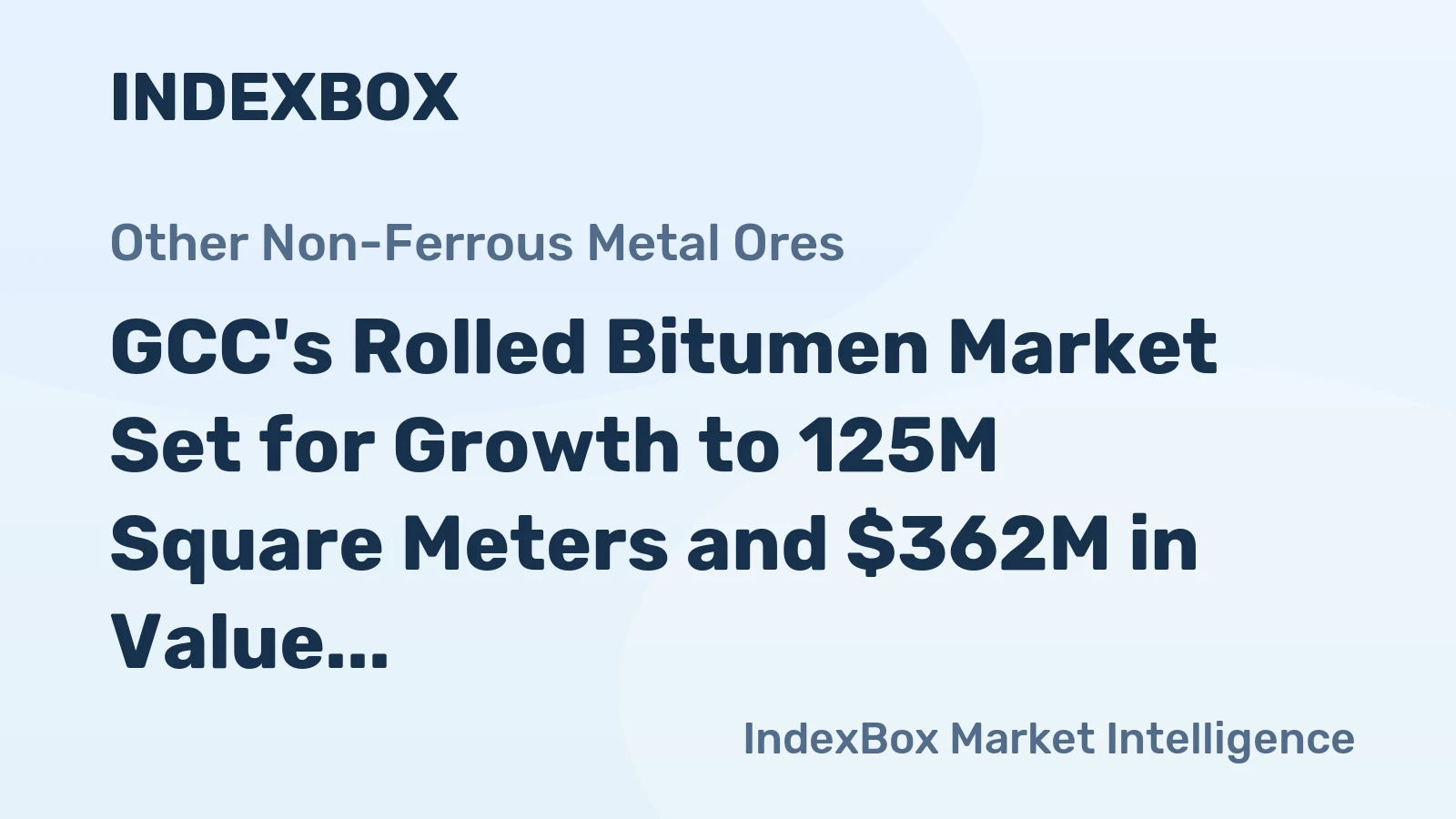 GCC's Rolled Bitumen Market Set for Growth to 125M Square Meters and $362M in Value