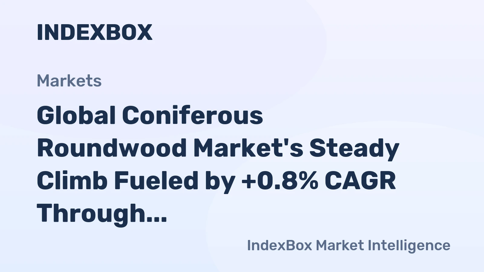 Global Coniferous Roundwood Market's Steady Climb Fueled by +0.8% CAGR Through 2035
