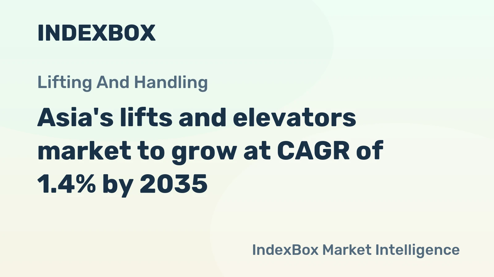 Asia's lifts and elevators market to grow at CAGR of 1.4% by 2035