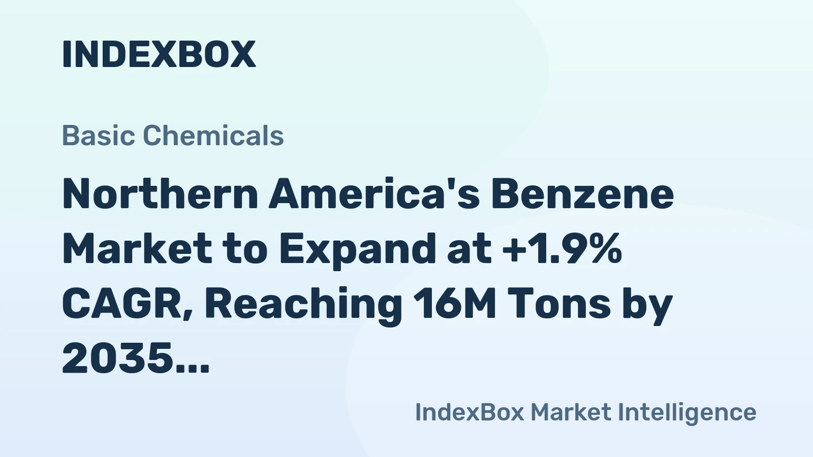 Northern America's Benzene Market to Expand at +1.9% CAGR, Reaching 16M Tons by 2035