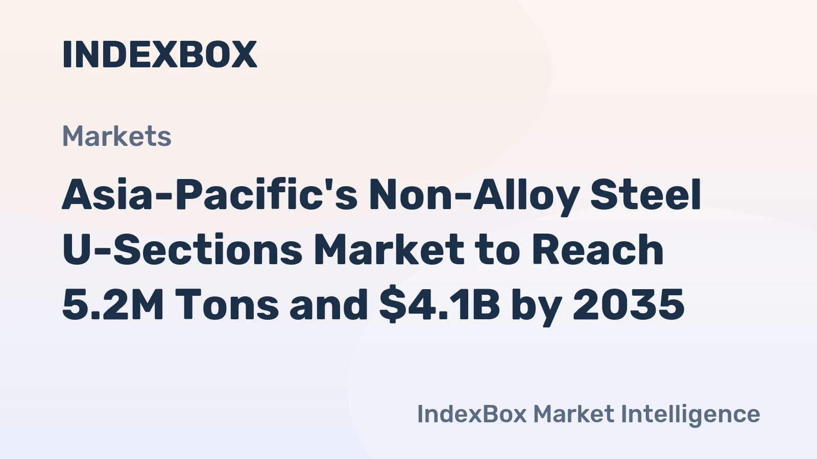 Asia-Pacific's Non-Alloy Steel U-Sections Market to Reach 5.2M Tons and $4.1B by 2035