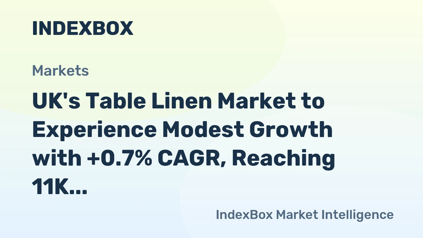 UK's Table Linen Market to Experience Modest Growth with +0.7% CAGR, Reaching 11K tons by 2035