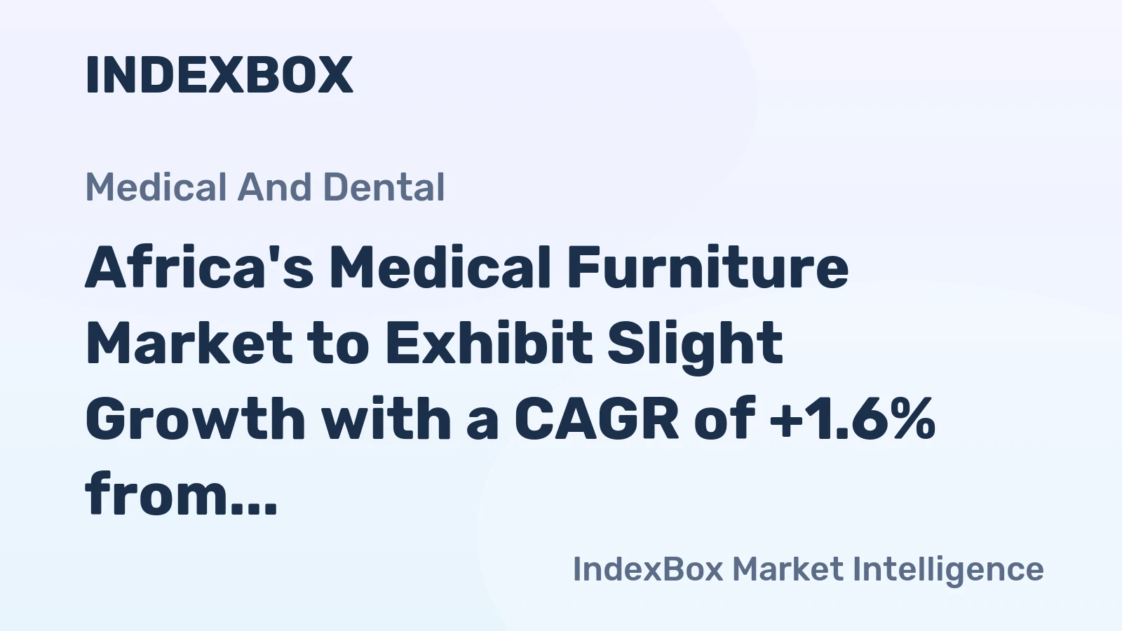 Africa's Medical Furniture Market to Exhibit Slight Growth with a CAGR of +1.6% from 2024-2035
