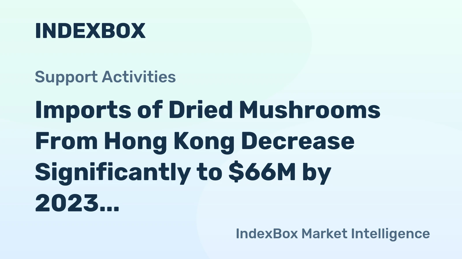 Imports of Dried Mushrooms From Hong Kong Decrease Significantly to $66M by 2023