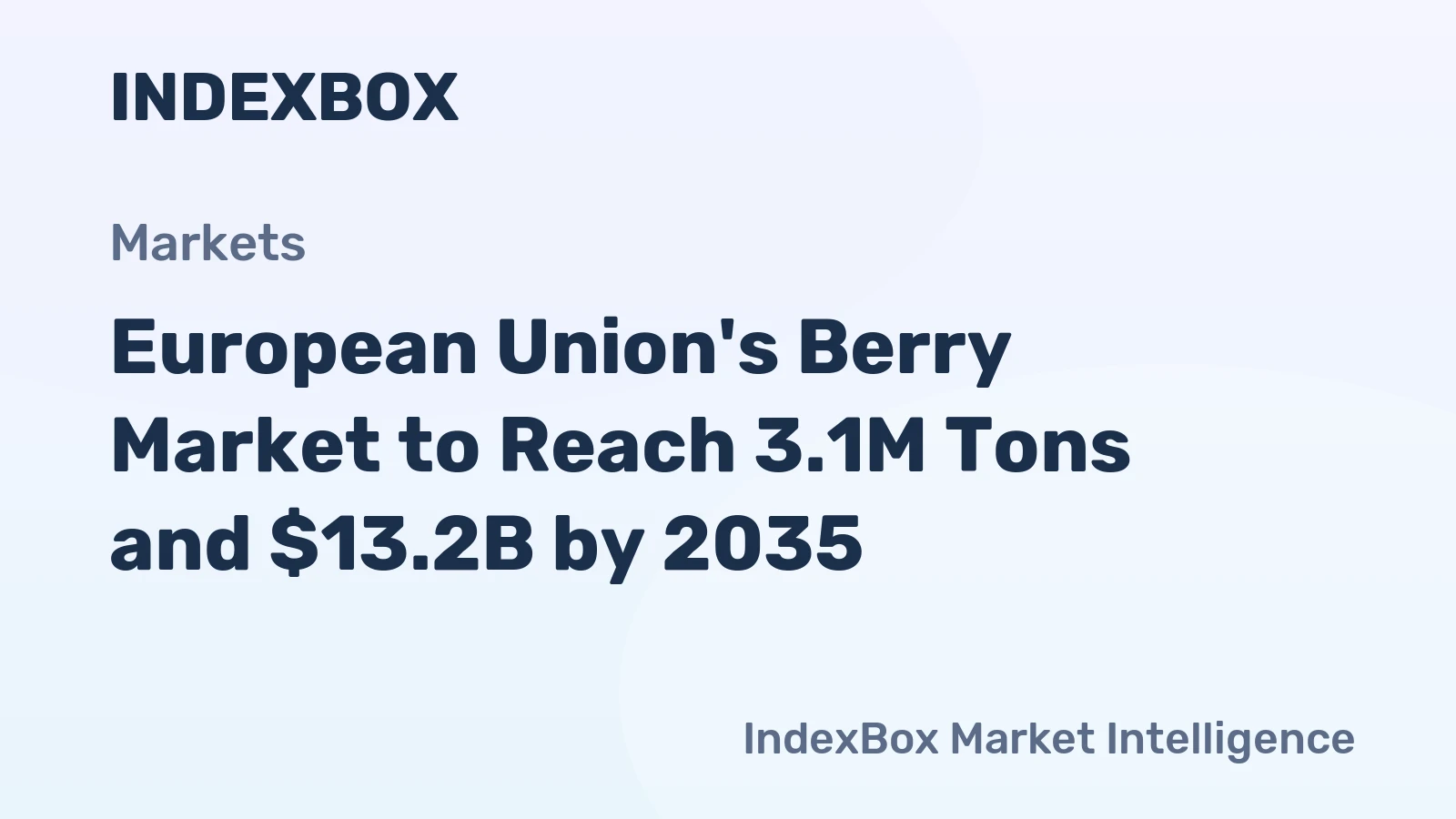 European Union's Berry Market to Reach 3.1M Tons and $13.2B by 2035