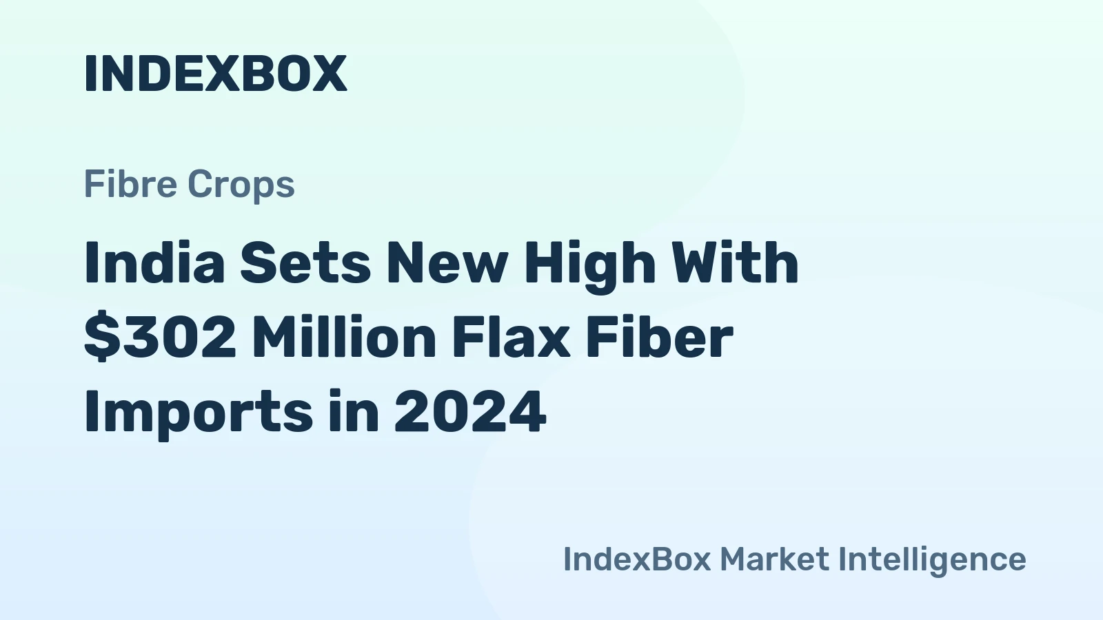 India Sets New High With $302 Million Flax Fiber Imports in 2024