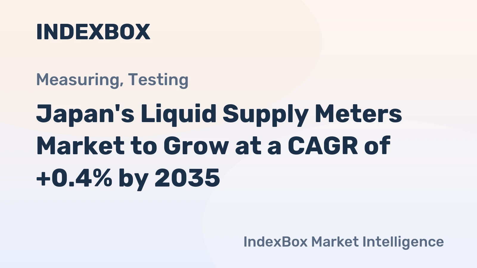 Japan's Liquid Supply Meters Market to Grow at a CAGR of +0.4% by 2035