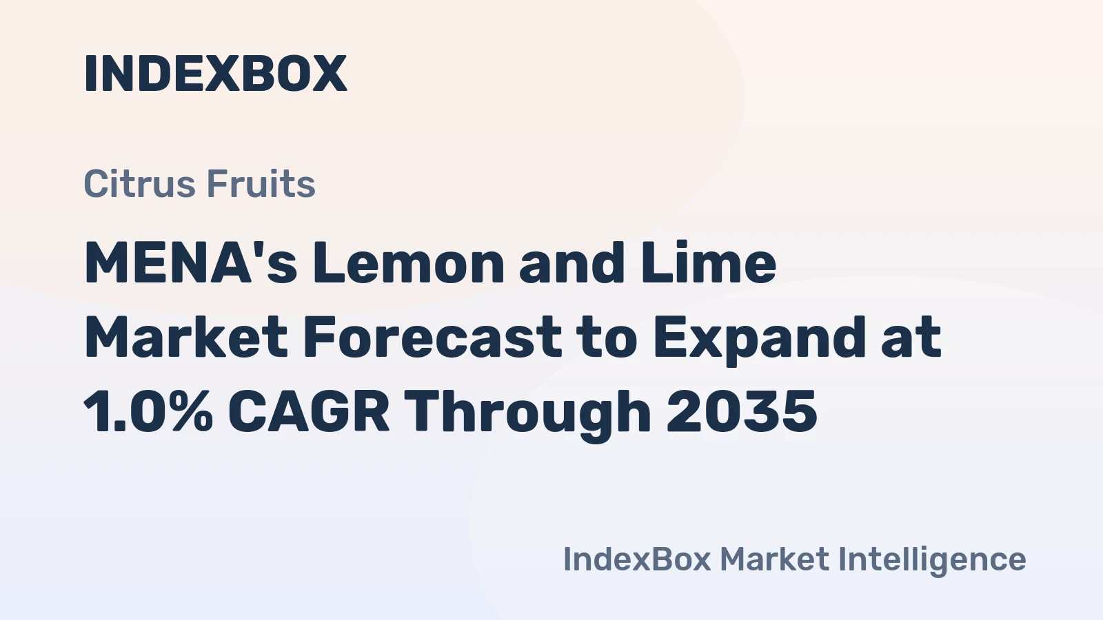 MENA's Lemon and Lime Market Forecast to Expand at 1.0% CAGR Through 2035