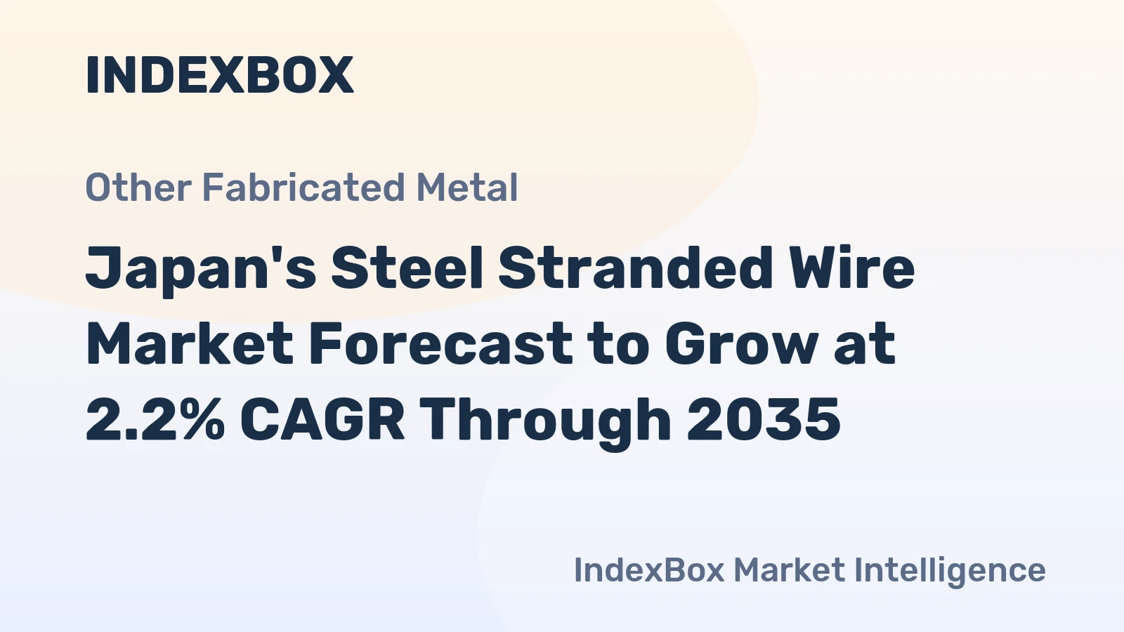 Japan's Steel Stranded Wire Market Forecast to Grow at 2.2% CAGR Through 2035